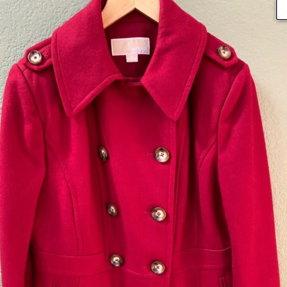 Jackets & Coats | Womens Red Pea Coat Doublebreasted Wool | Poshmark